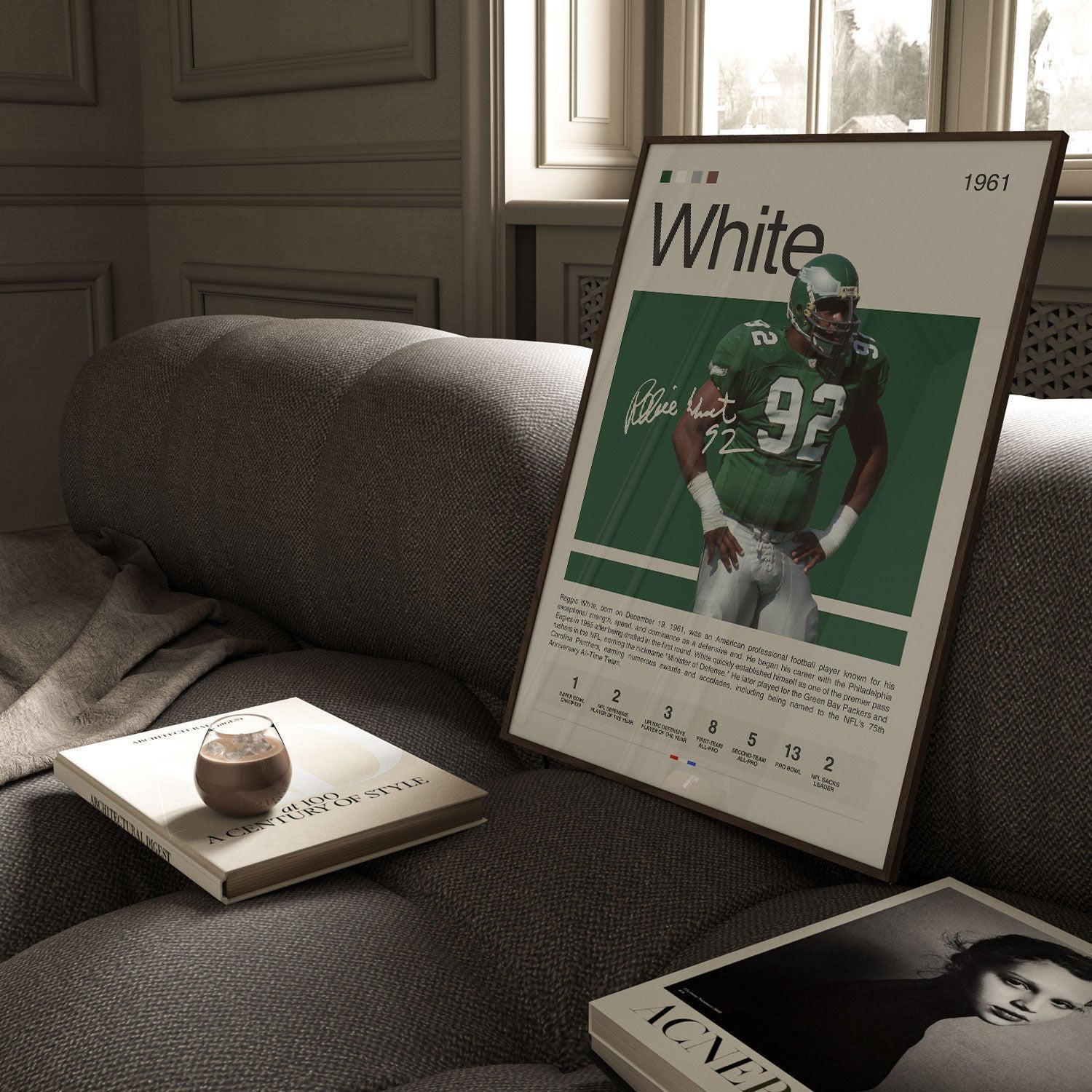 Reggie White Poster Mid Century Modern, Preppy Prints Vintage Poster ...