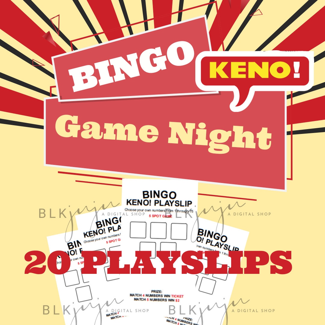 BIGNO + Keno Playslip Family Game Night Add-on - Etsy