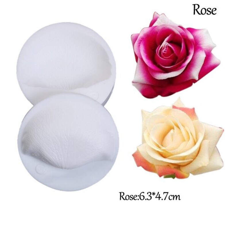Rose Silicone Veiner Mould, Flower Cutters - Etsy