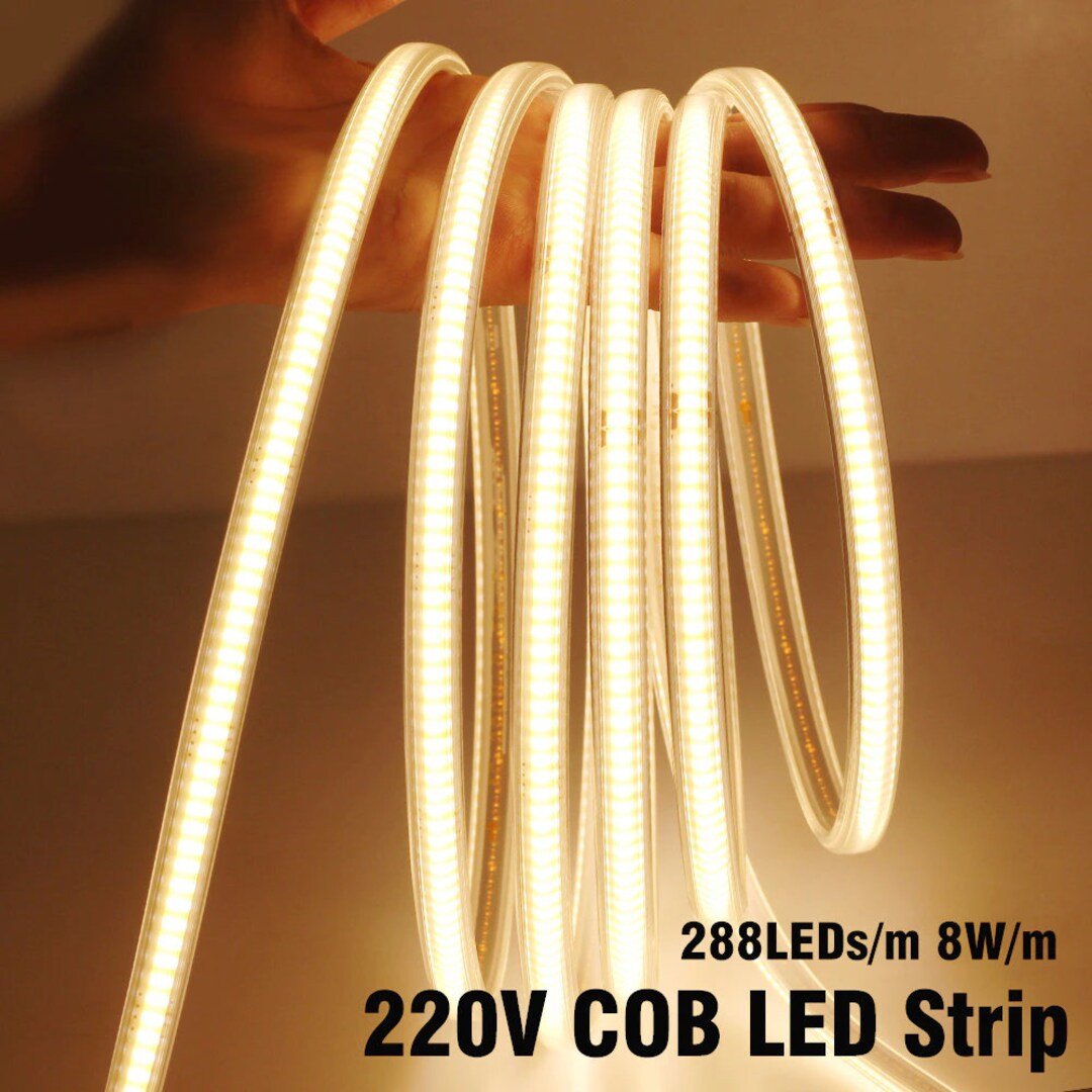220V LED Strip Super Bright COB Led Light High Safety 288leds/m ...
