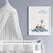Nautical Wall Art for Neutral Nursery, Lighthouse Anchor Sailboat Set ...