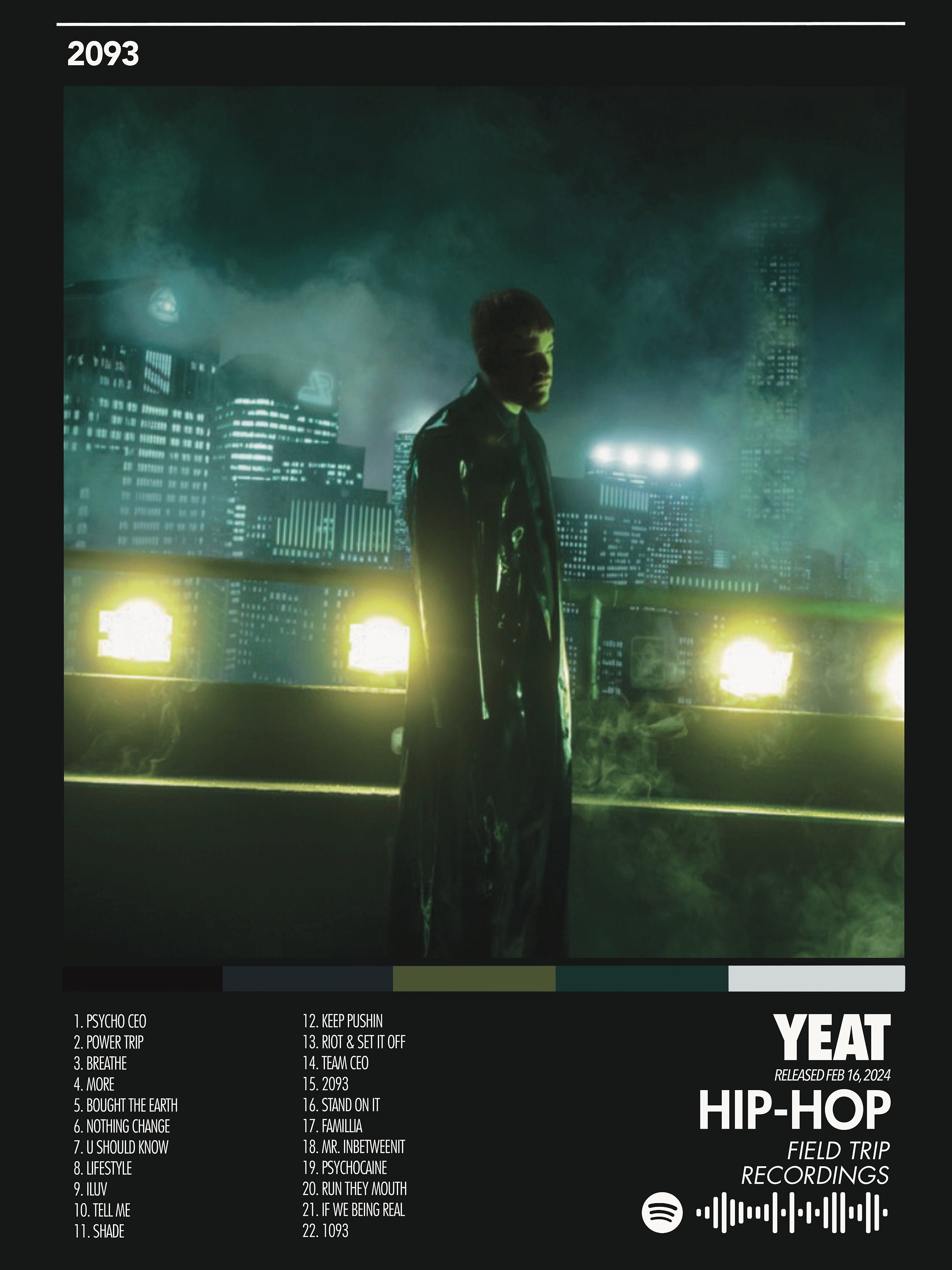 Yeat 2093 Wall-art, Wall Print Album Art Custom Music Artist Print DOWNLOAD WHITE Black - Etsy