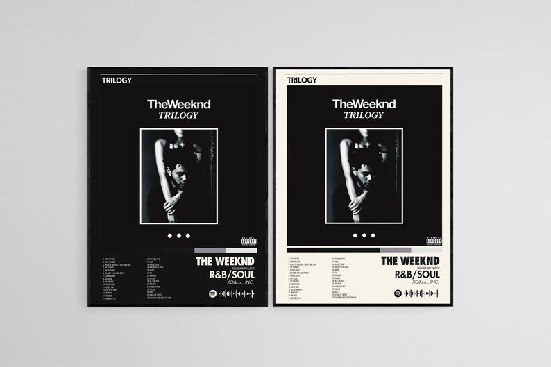 The Weeknd Trilogy Wall-art, Wall Print Album Art Custom Music Artist ...