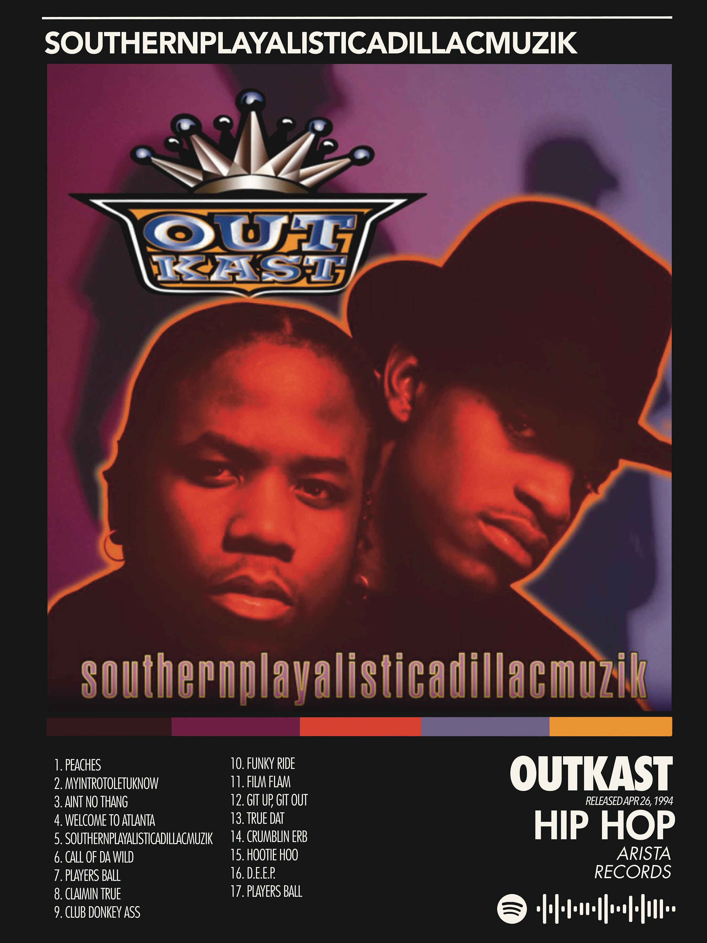 Outkast Southernplayalisticadillacmuzik Wall-art, Wall Print Album Art ...