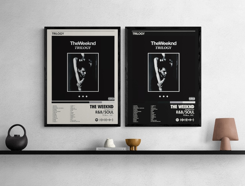 The Weeknd Trilogy Wall-art, Wall Print Album Art Custom Music Artist ...