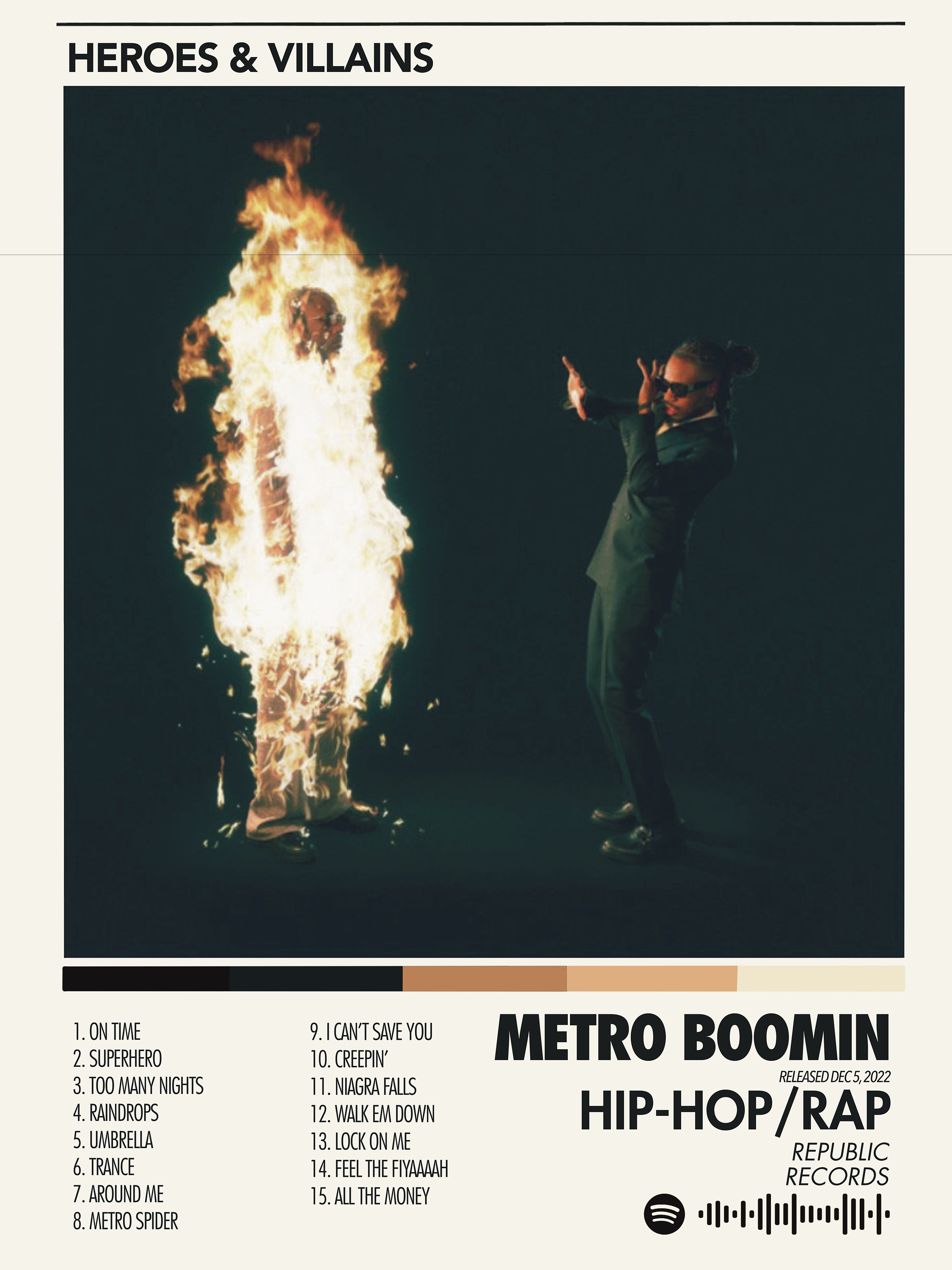 Metro Boomin | Heroes & Villains | Wall-art, Wall Print | Album Art ...