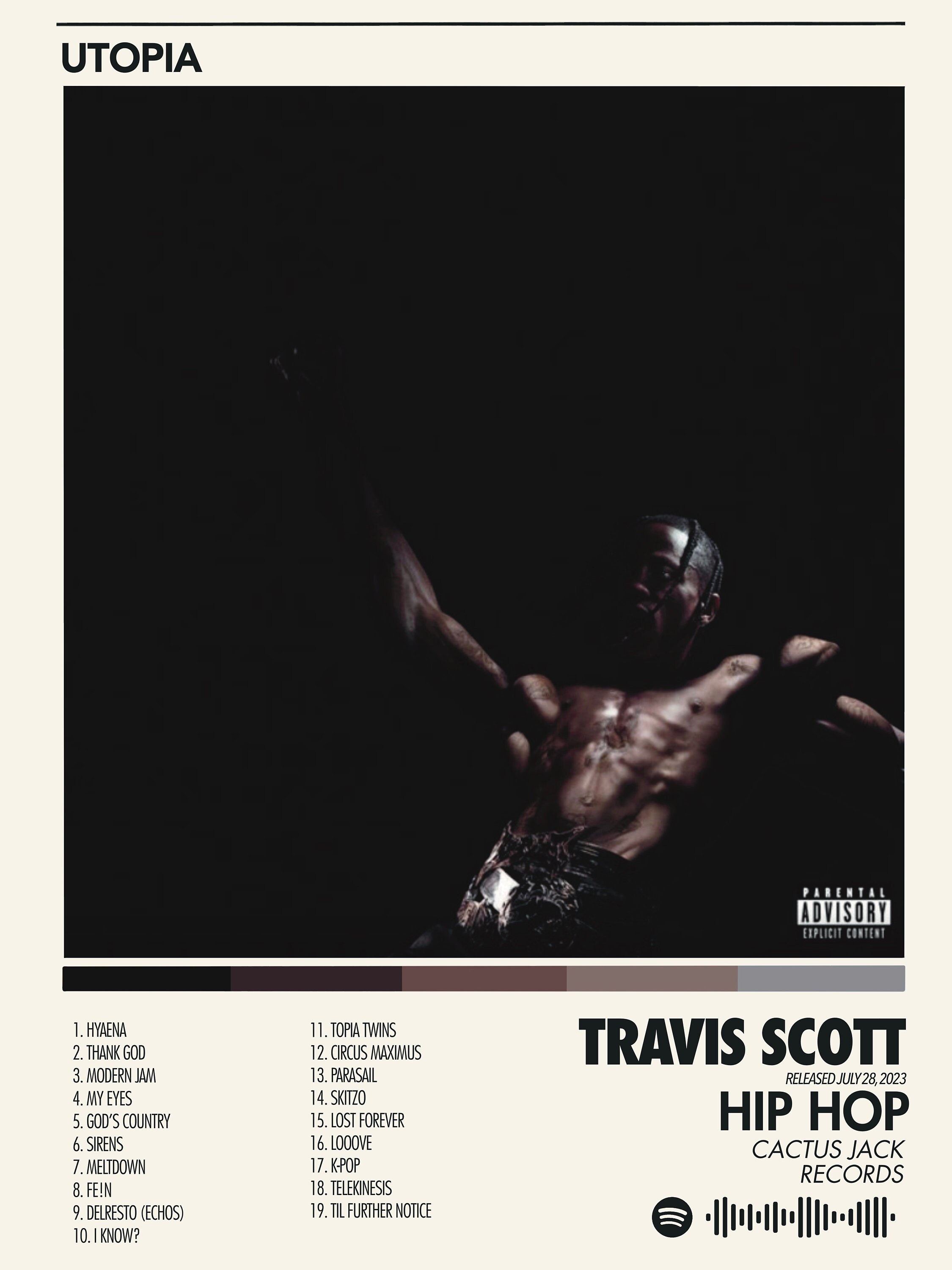 Travis Scott | UTOPIA | Wall-art, Wall Print | Album Art | Custom Music ...