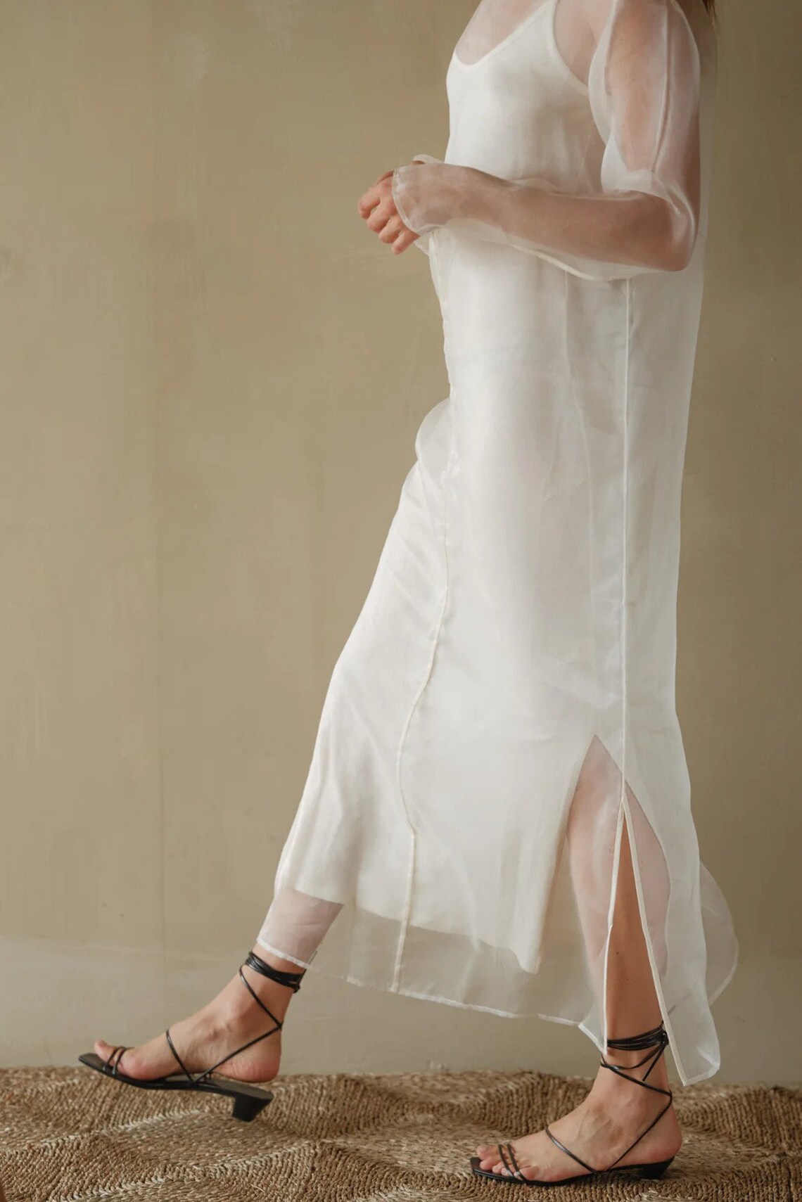 See Throu Sheer Organza Wedding Cover up Simple Wedding Bride Separates ...