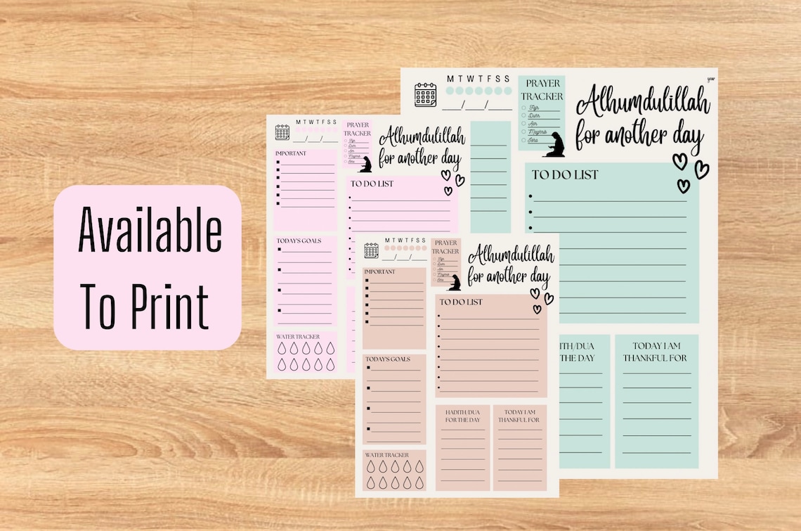 Daily Islamic Digital Planner, Instant Download, Productivity Muslim ...