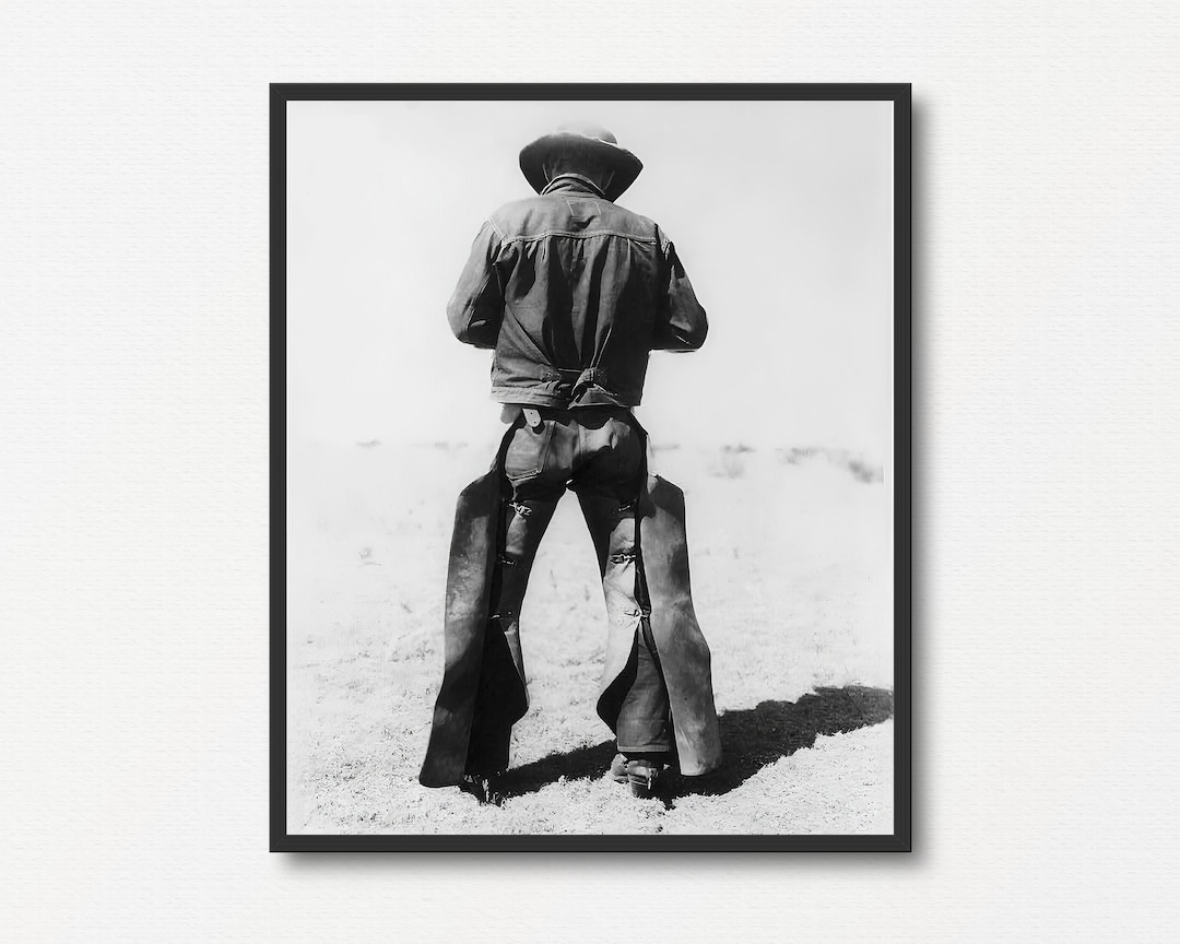 Texas Cowboy Photography, Vintage Black and White Photo Print, Cowboy ...