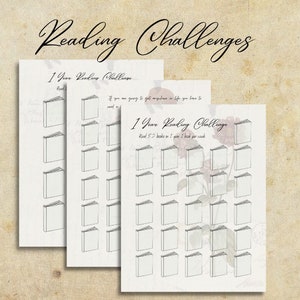Reading Challenge Tracker - Etsy