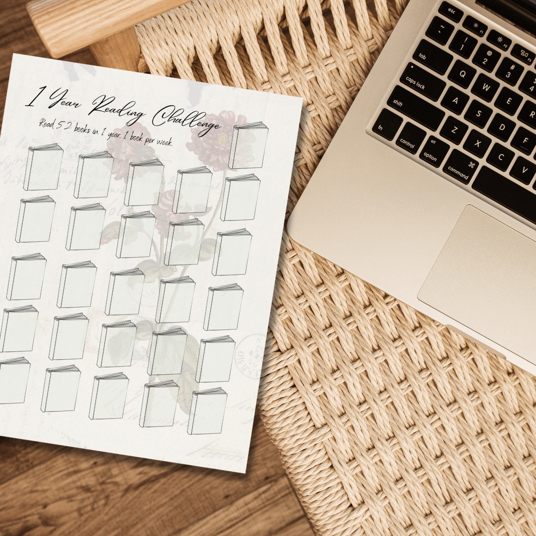 Reading Challenge Tracker - Etsy