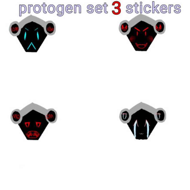 Protogen Sticker Packs - Etsy