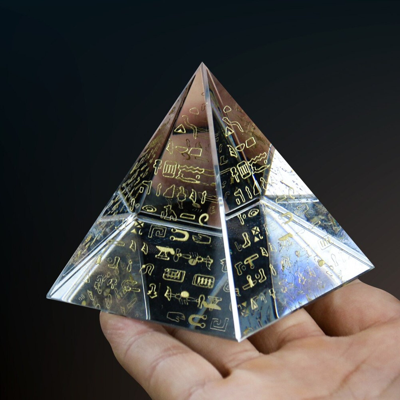 Ancient Egypt Pyramid Laser- Sculpture- Cuneiform Pattern Symbol Runes ...