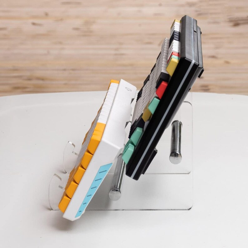 Simple Acrylic 2-tier Keyboard Stand Holder for Desk Display Mechanical ...