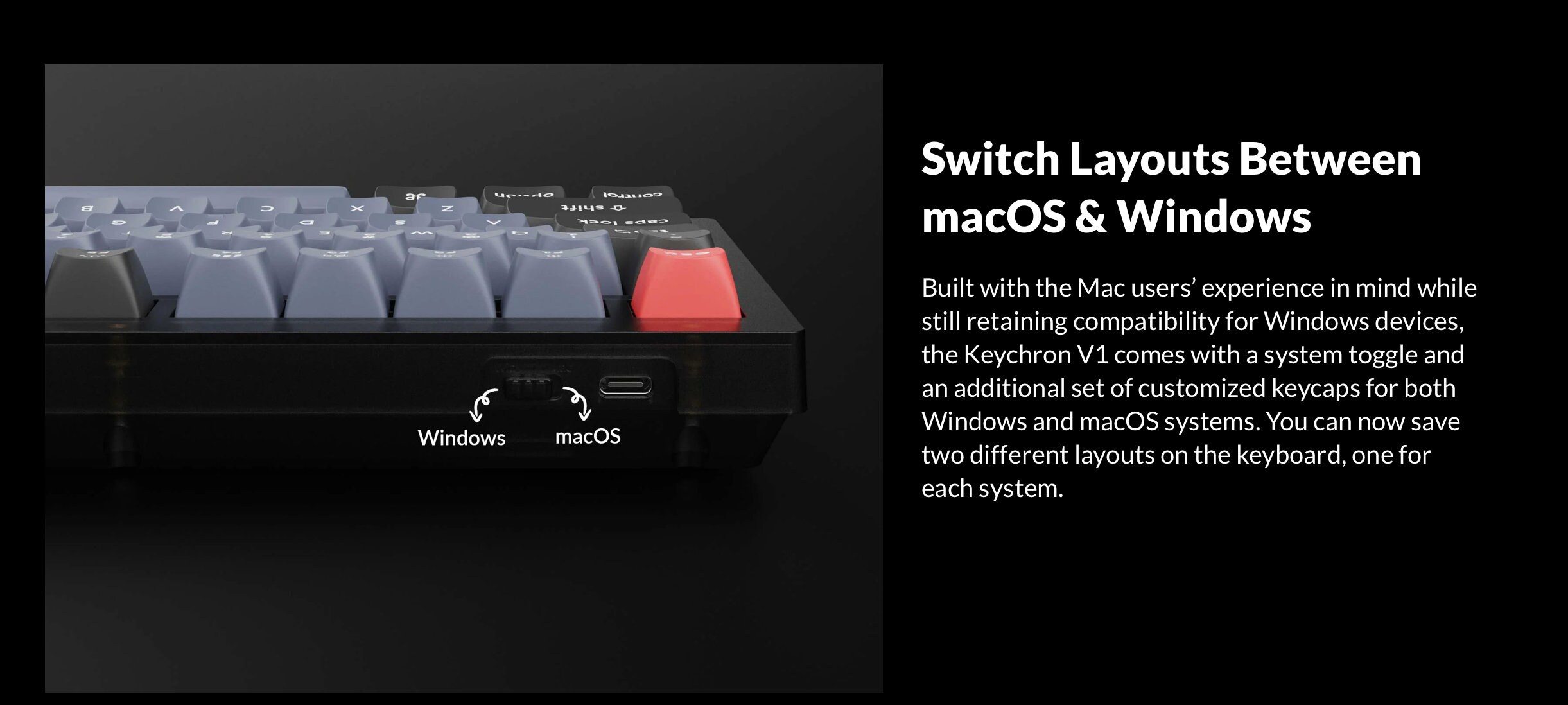 Custom Keyboard. Customize Your Own Keychron V1. 9 Keycap Options and ...