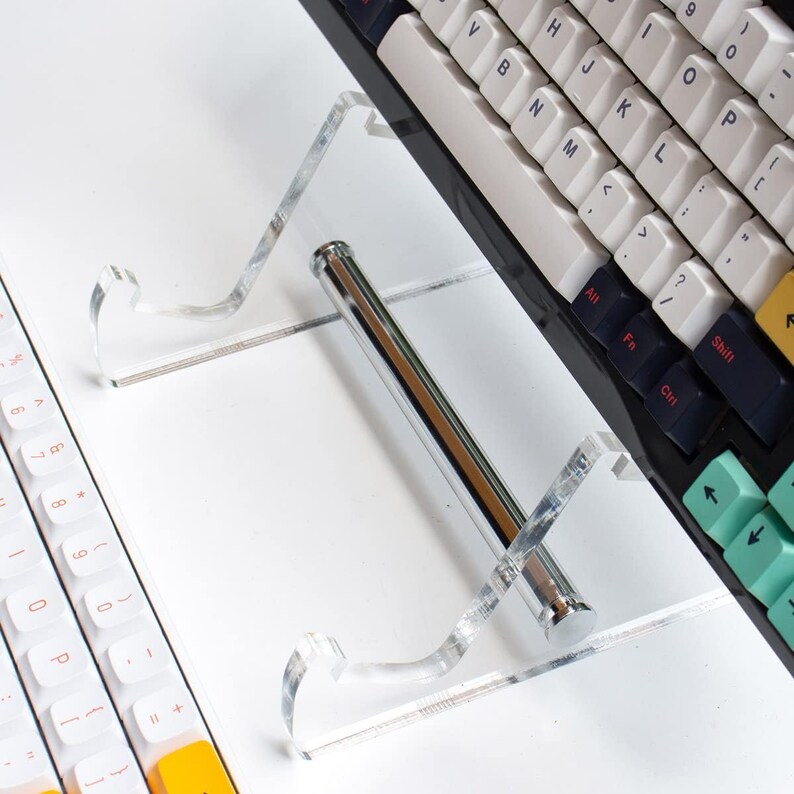 Simple Acrylic 2-tier Keyboard Stand Holder for Desk Display Mechanical ...