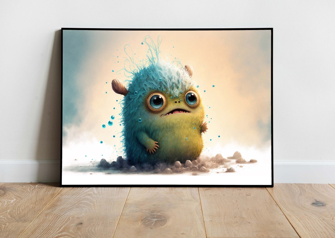Cute Monster Printable Wall Art Nursery Wall Decor Printable Poster ...
