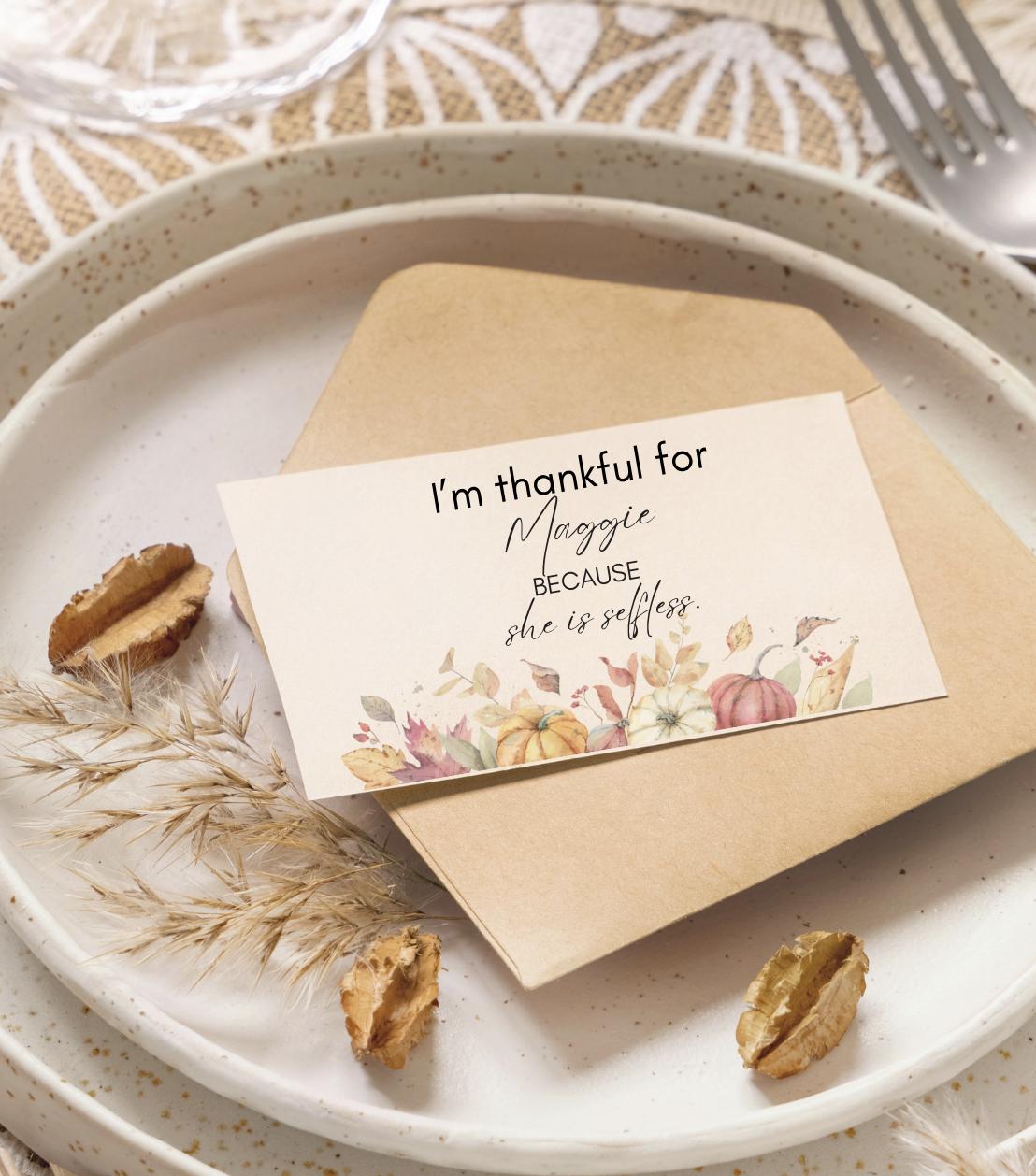 Thanksgiving Place Holders - Etsy