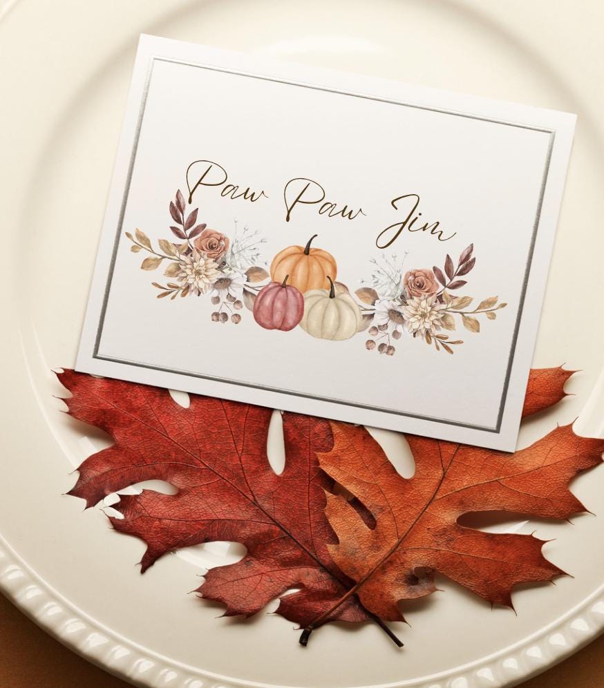 Thanksgiving Place Holders - Etsy