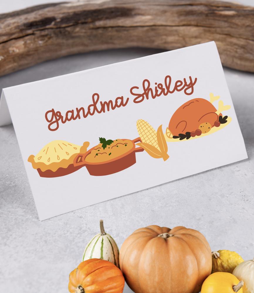 Thanksgiving Place Holders - Etsy