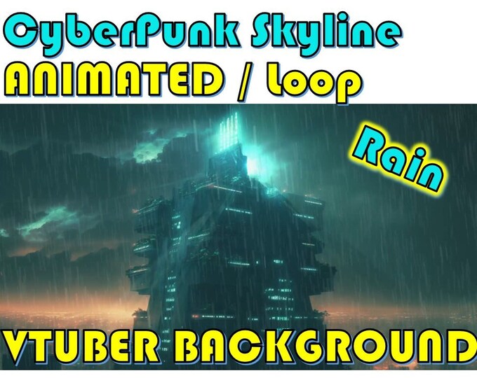 Animated Virtual Background Amazing Cyberpunk Room Looped Vtuber ...