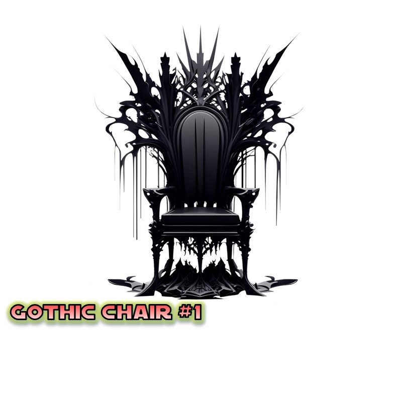 VTUBER CHAIR 4 Epic Gothic Chairs VTUBER Asset High Quality Png Files ...