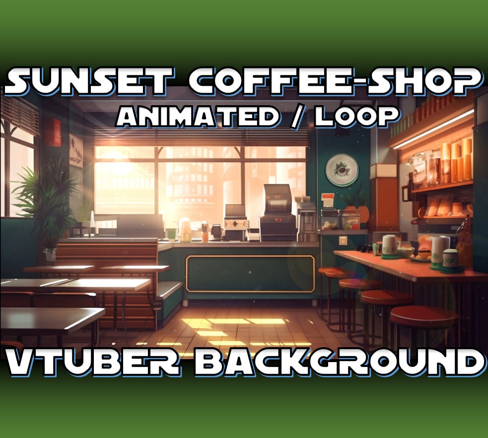 VTUBER ANIMATED BACKGROUND - Coffee Shop (loop, 1080p) - Etsy UK