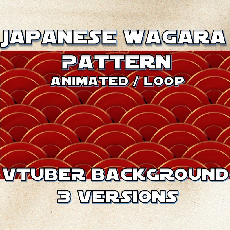 ANIMATED VTUBER BACKGROUND | Japanese Traditional Wagara Pattern (loop ...