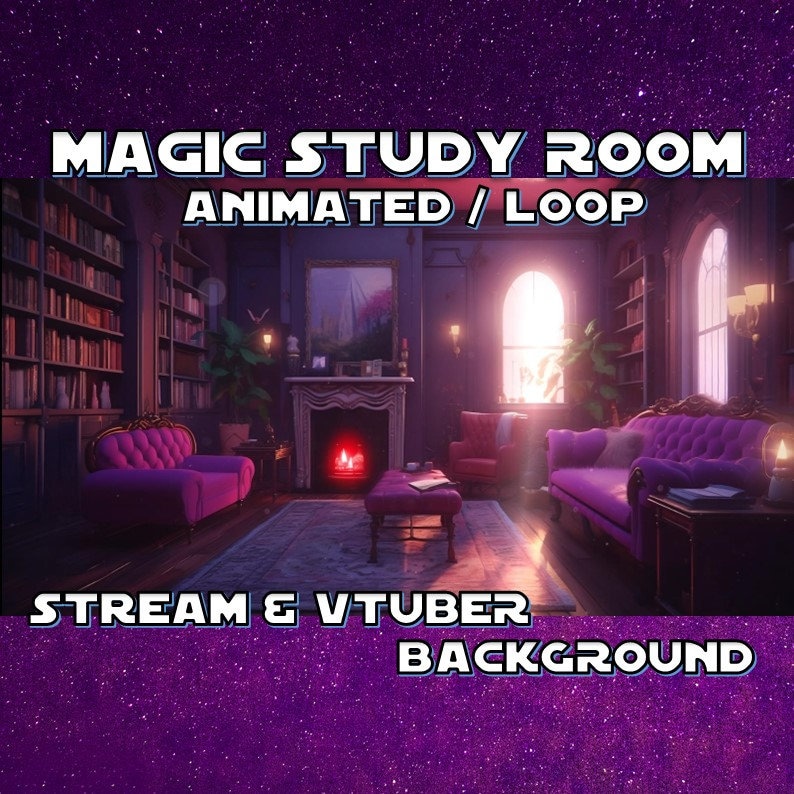 ANIMATED BACKGROUND | Magic Study Room (loop, 1080p, Stream Overlay) - Etsy