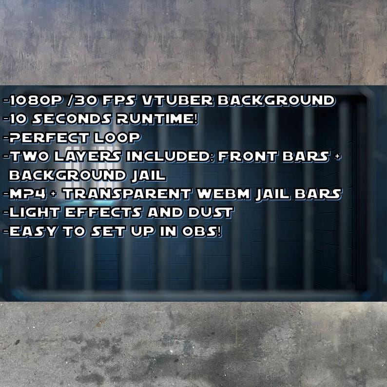 VTUBER ANIMATED BACKGROUND - Sci-fi Anime Jail (loop, 1080p, Stream ...