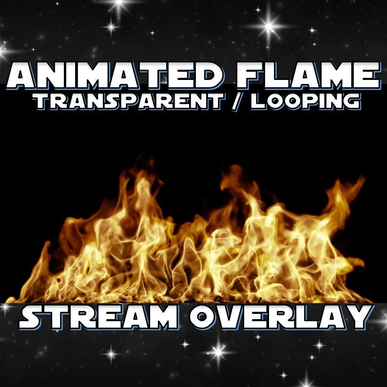 ANIMATED VTUBER DECORATION | Fire Transparent Overlay(loop, 1080p ...