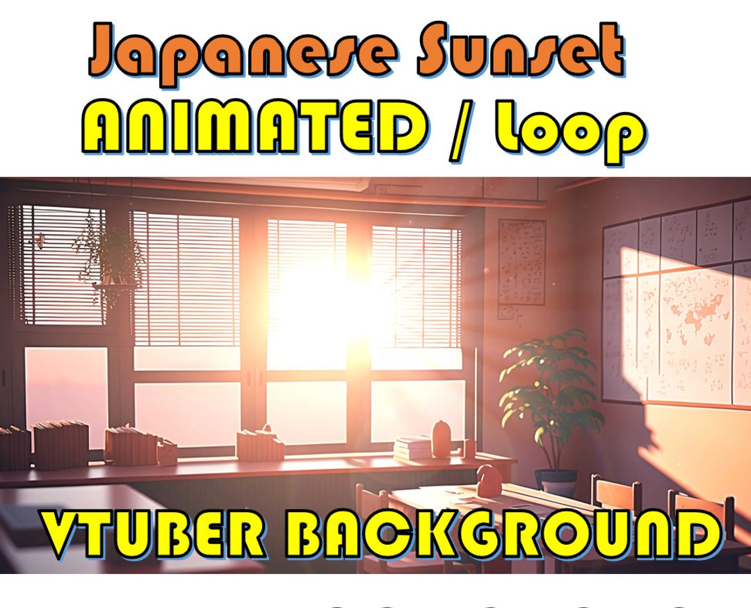 VTUBER ANIMATED BACKGROUND - Japanese Sunset (1080p, Loop) - Etsy