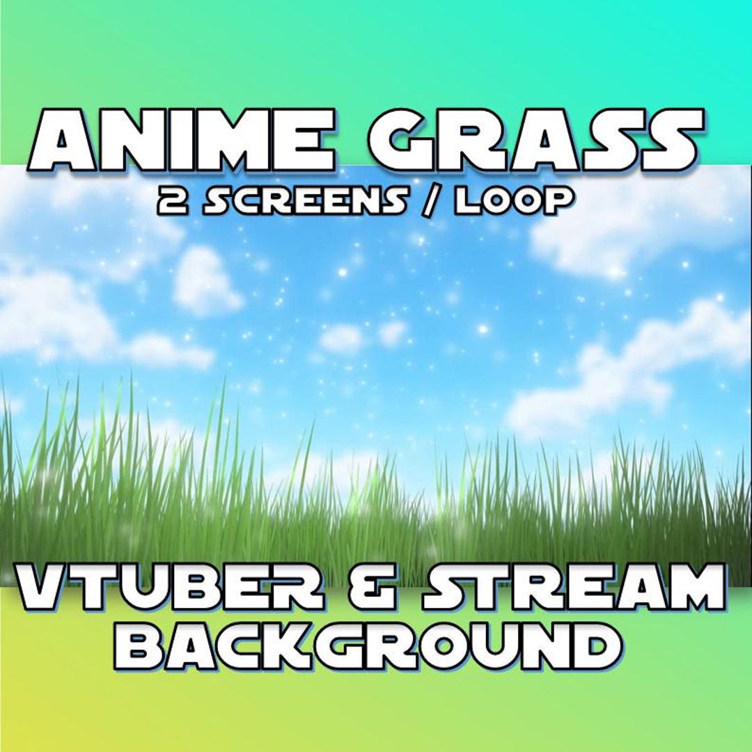 ANIMATED STREAM BACKGROUND | Cozy Anime Grass (loop, 1080p, Stream ...