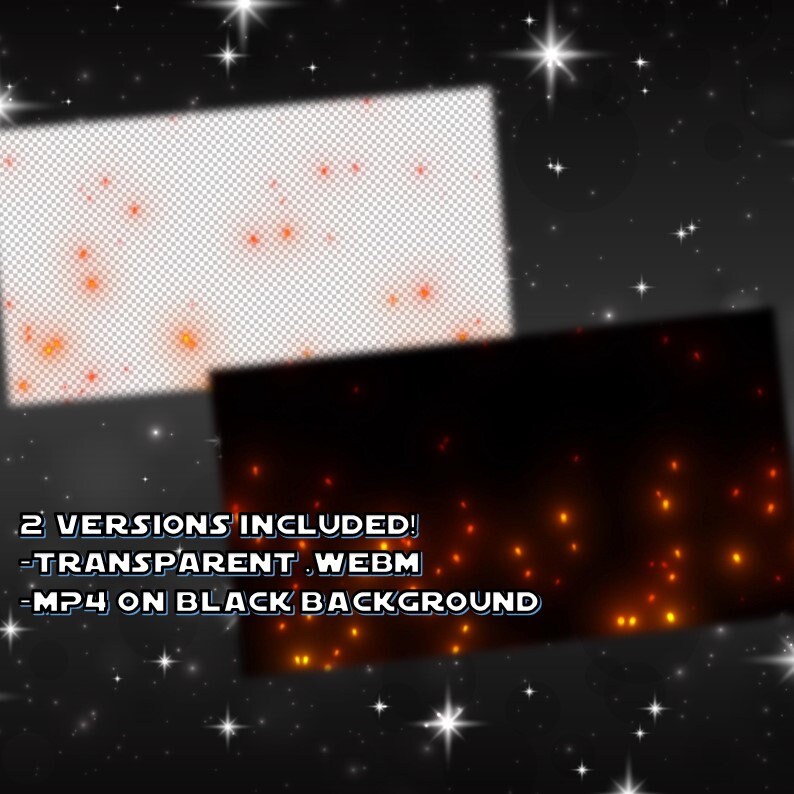 ANIMATED VTUBER DECORATION | Fire Embers (loop, 1080p, Stream Overlay ...