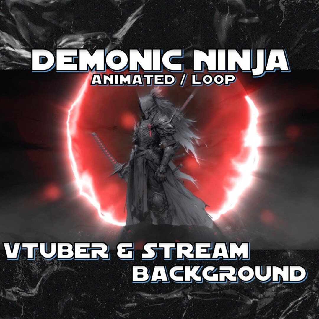 ANIMATED STREAM BACKGROUND | Demonic Ninja (loop, 1080p, Stream Overlay ...