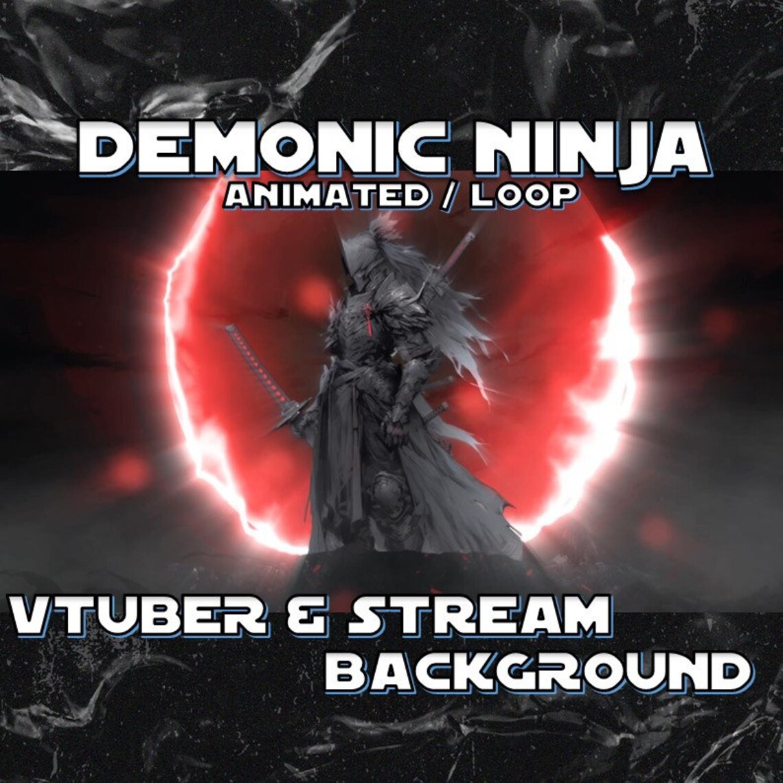ANIMATED STREAM BACKGROUND Demonic Ninja loop, 1080p, Stream Overlay - Etsy