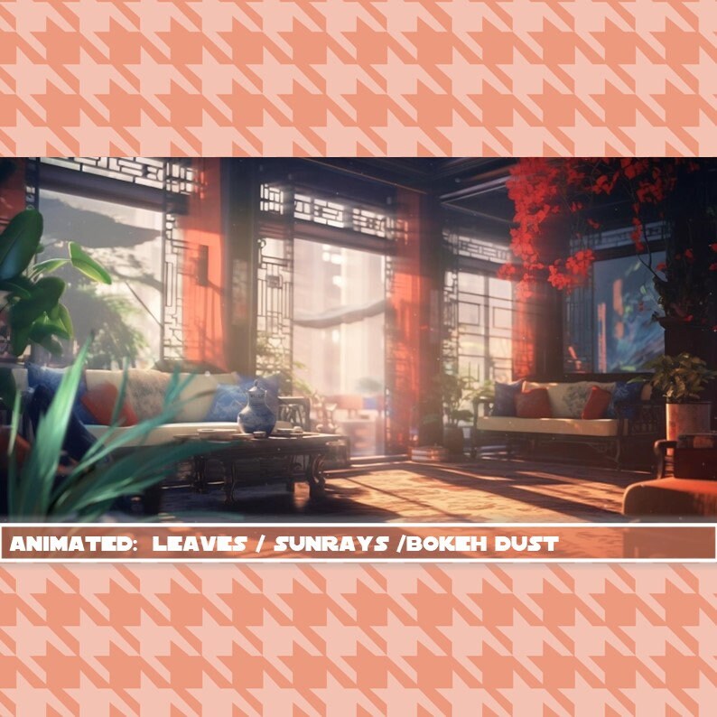 ANIMATED BACKGROUND VTUBER | Asian Sunlit Room (loop, 1080p, Stream ...