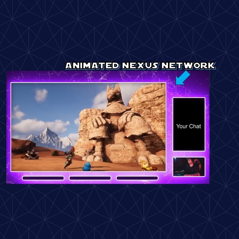 ANIMATED STREAM OVERLAY Nexus Network loop, 1080p, Stream Overlay, Webm ...