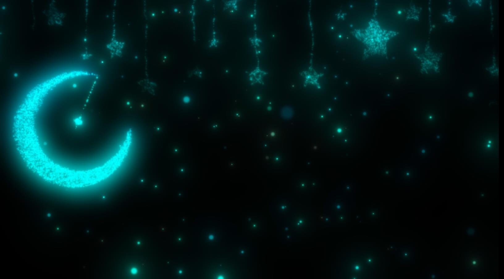 ANIMATED VTUBER BACKGROUND Glowing Moon and Stars loop, 1080p, Stream ...