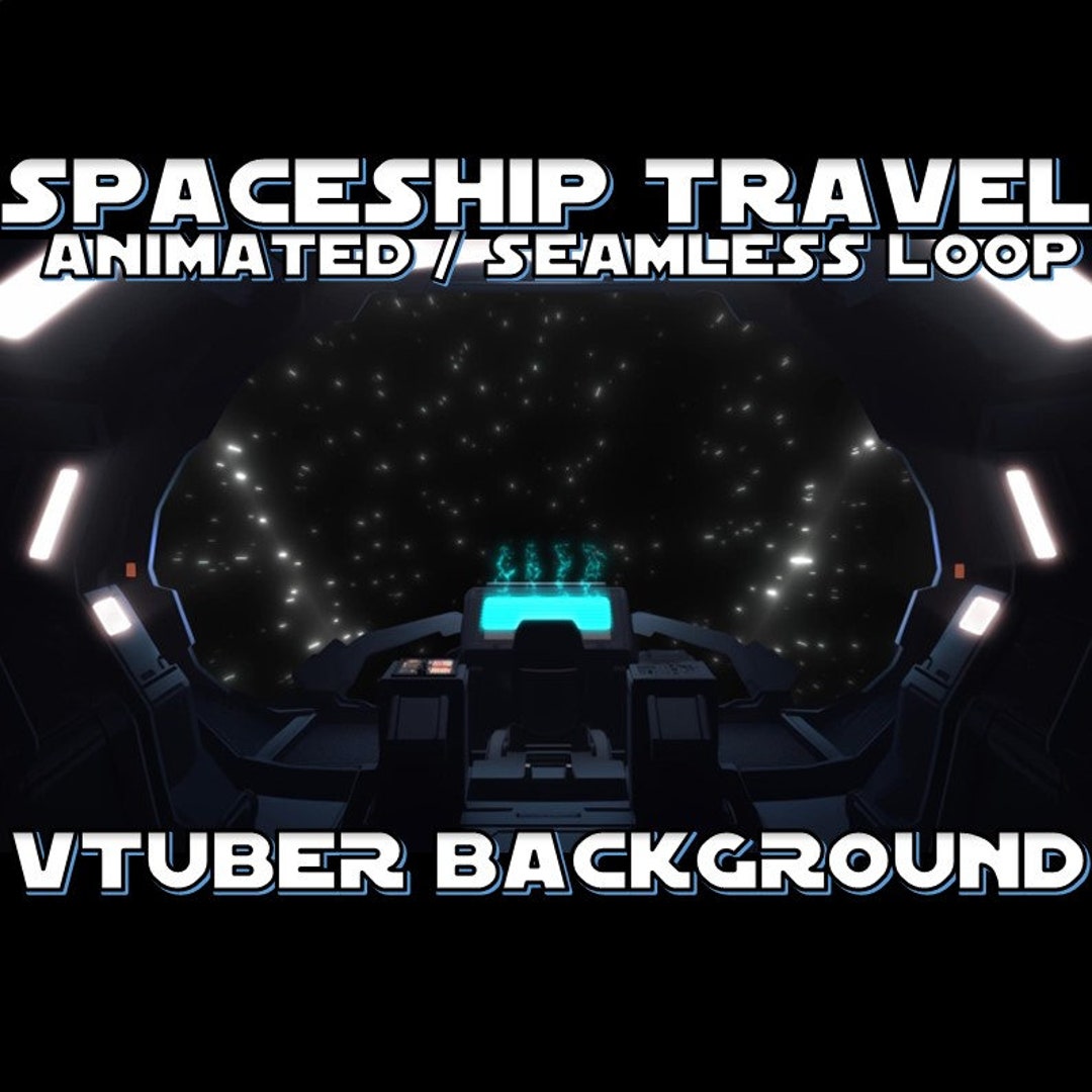 VTUBER ANIMATED BACKGROUND - Spaceship Travel (loop, 1080p, Stream ...