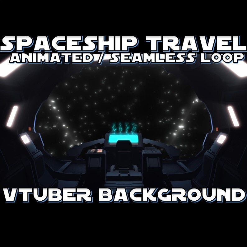 VTUBER ANIMATED BACKGROUND - Spaceship Travel (loop, 1080p, Stream ...