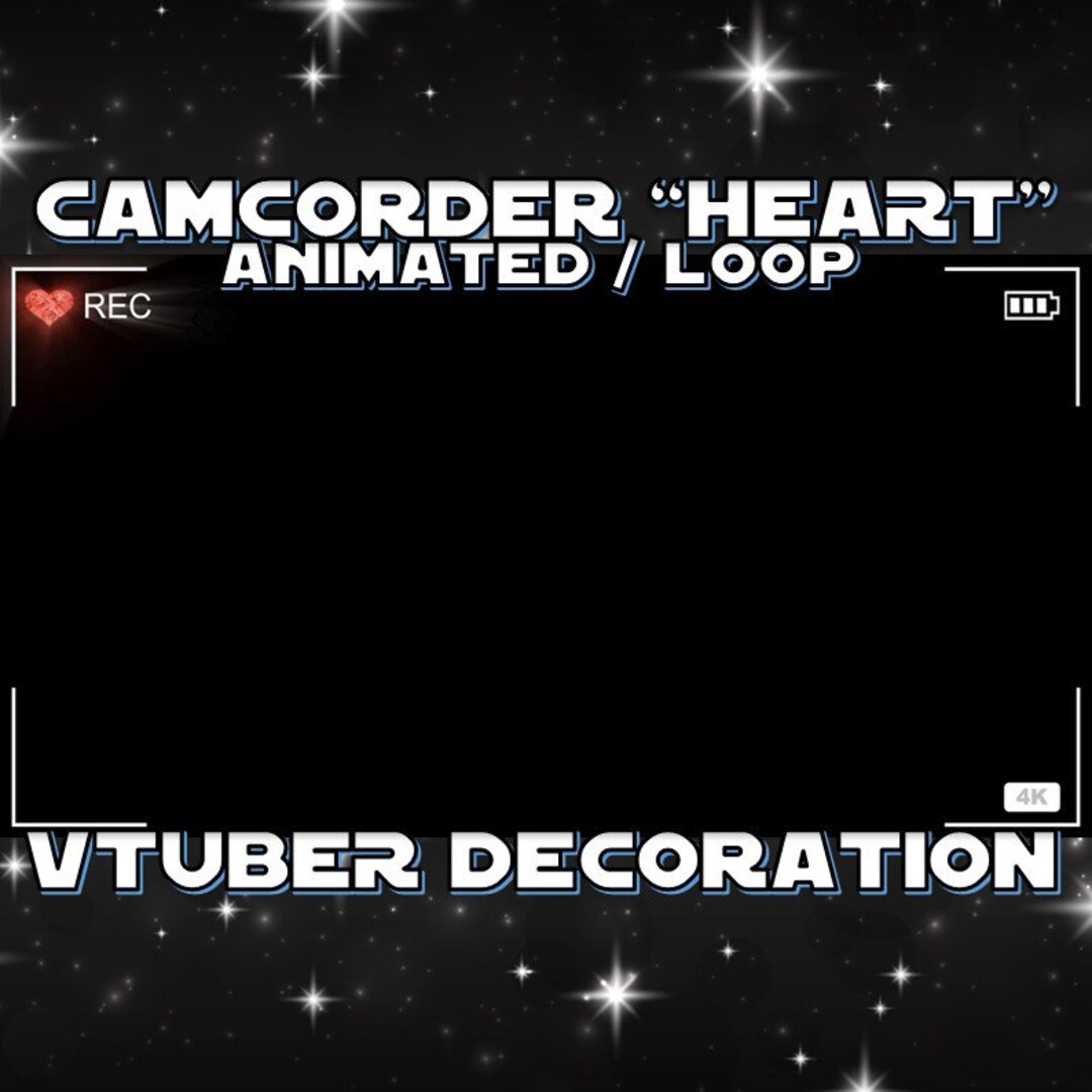 ANIMATED VTUBER DECORATION | Camcorder Frame Heart (loop, 1080p, Stream ...