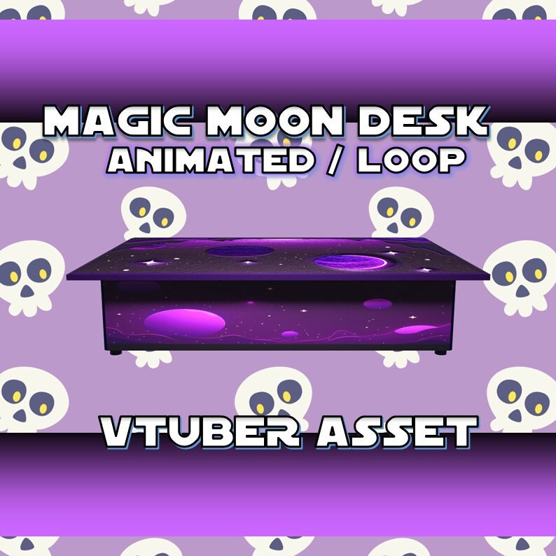 Animated Magic Moon Vtuber Desk Asset (webm & PNG) - Etsy