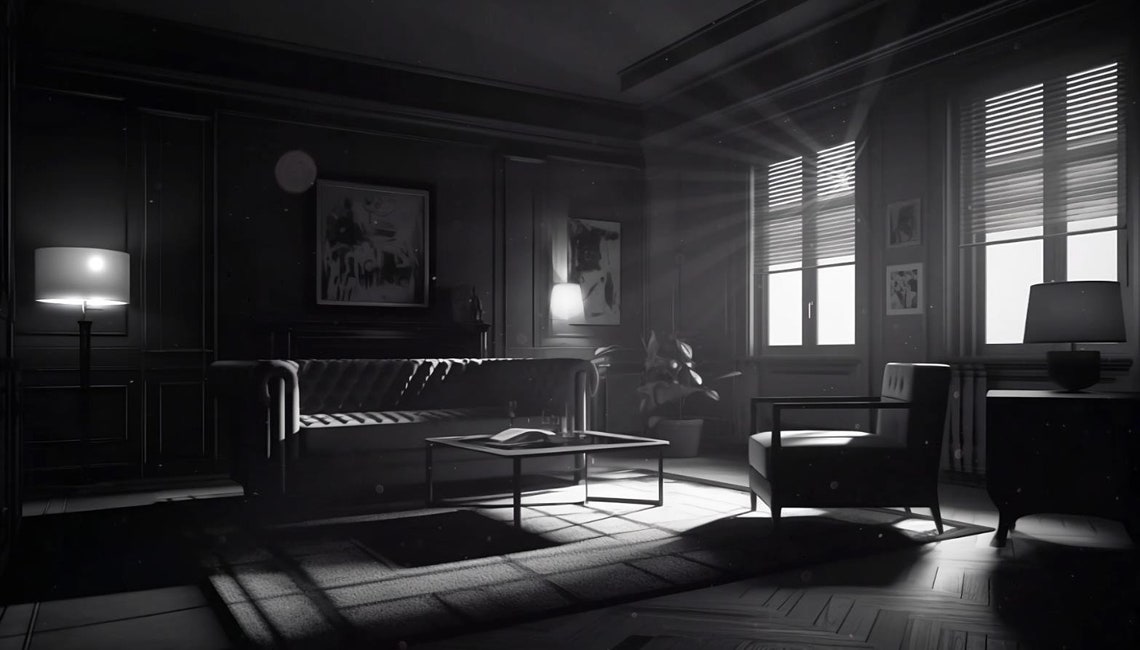 ANIMATED BACKGROUND | Dark NOIR Lobby (loop, 1080p, Stream Overlay ...