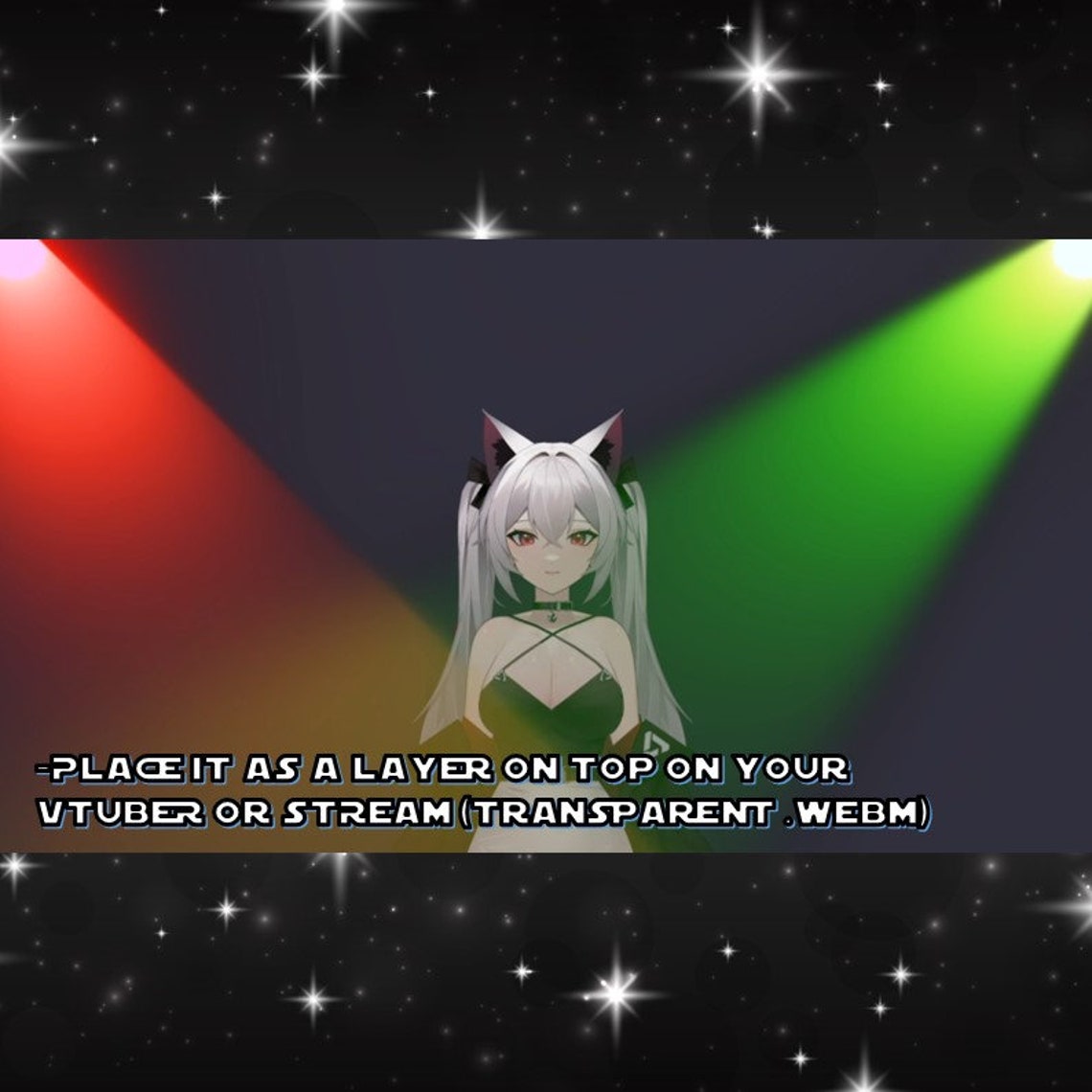 ANIMATED VTUBER DECORATION | Disco Lights Red Green(loop, 1080p, Stream ...