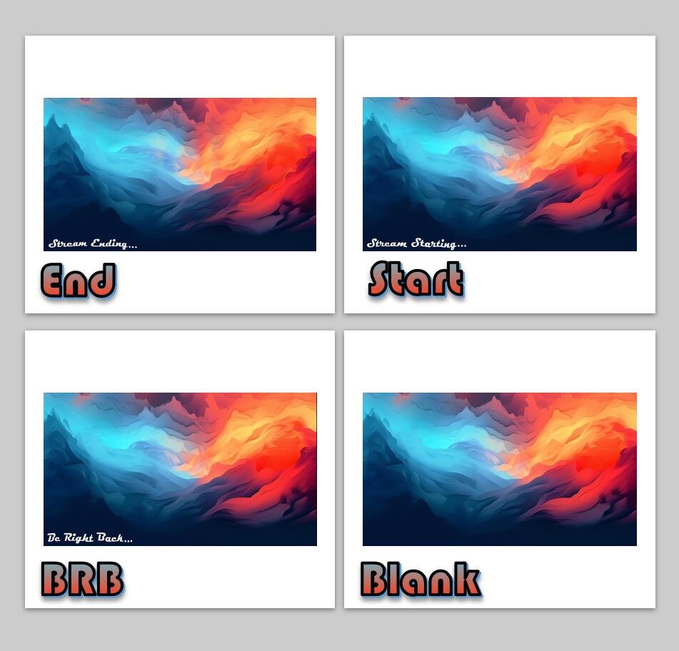 VTUBER STREAM OVERLAY Colorful and Artistic 4 Animations Loop - Etsy