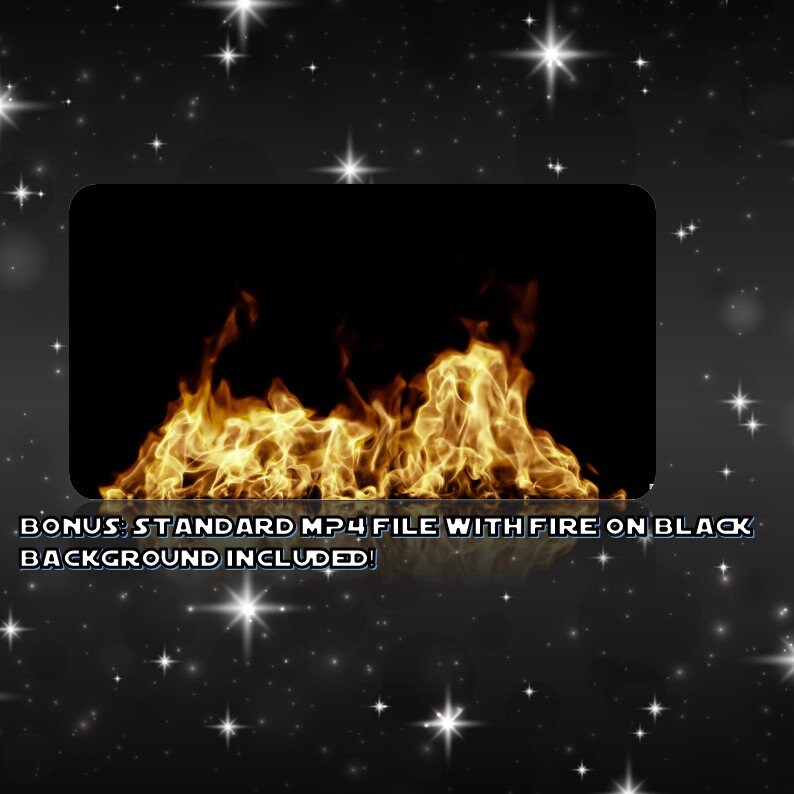 ANIMATED VTUBER DECORATION | Fire Transparent Overlay(loop, 1080p ...