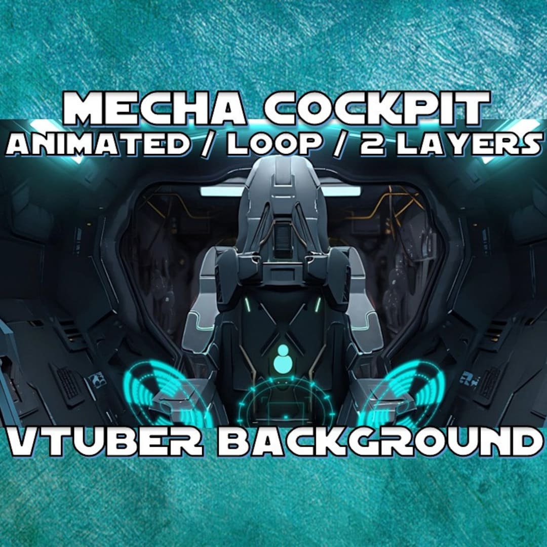 VTUBER ANIMATED BACKGROUND - Mecha Cockpit (loop, 1080p, Stream Asset ...