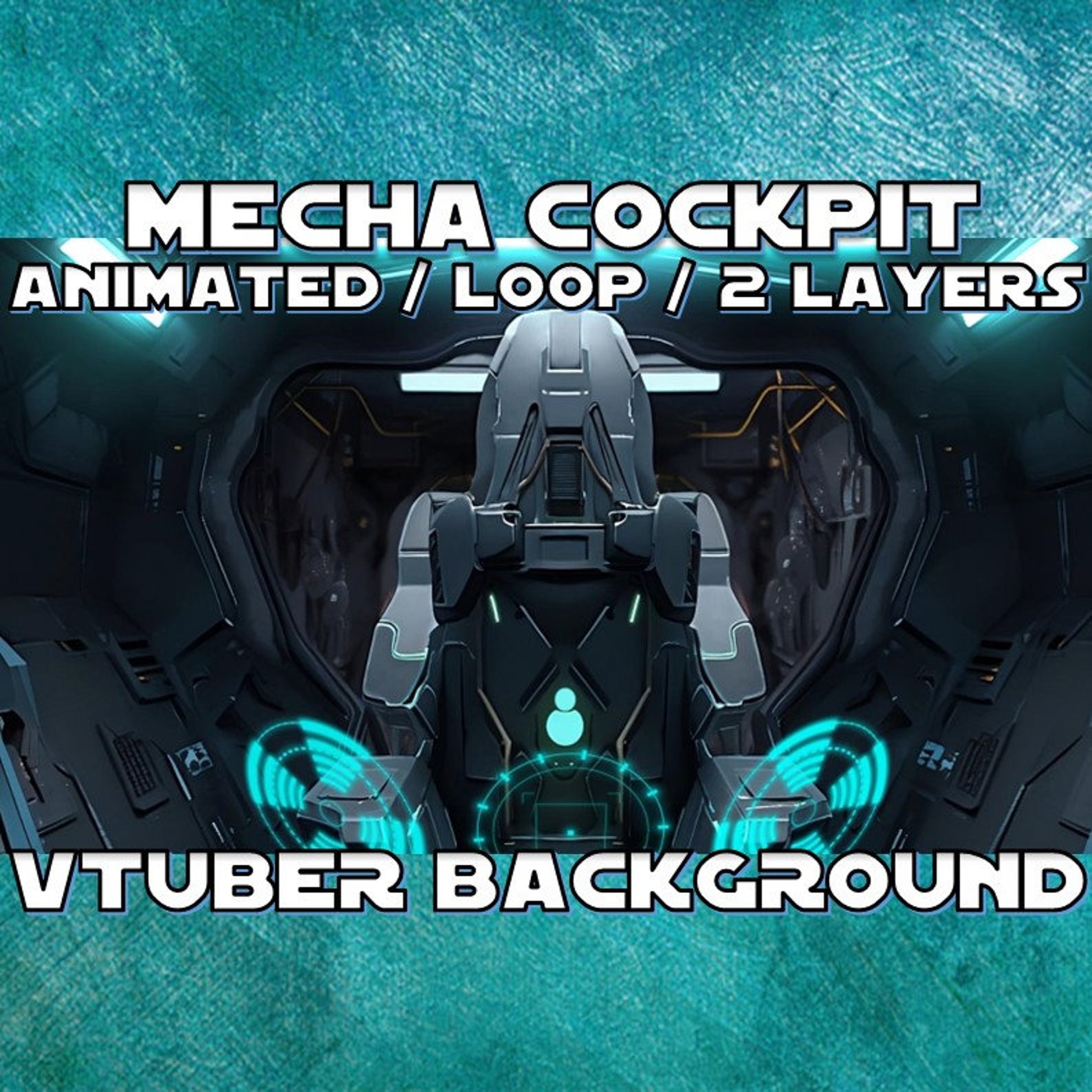 VTUBER ANIMATED BACKGROUND Mecha Cockpit loop 1080p - Etsy